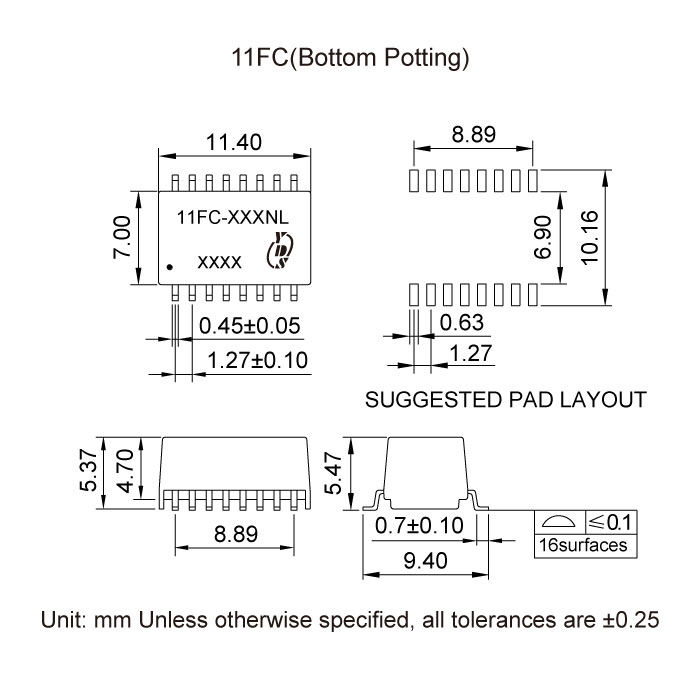 11FB Series 10/100 Base-T Single Port LAN Filter - Buy single port LAN ...